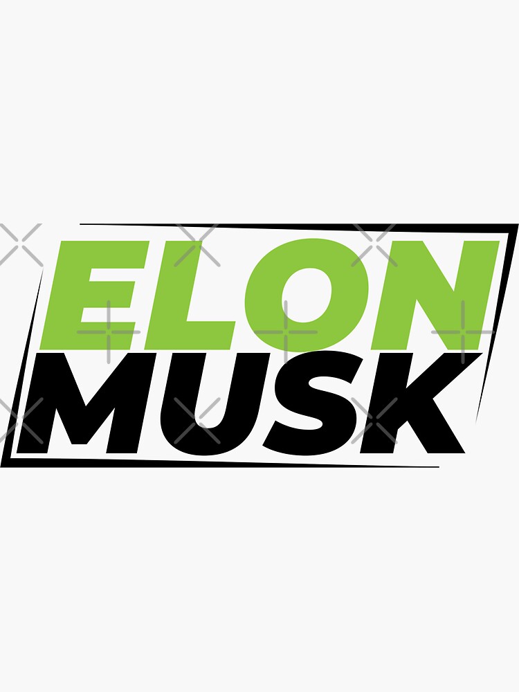"Elon Musk green font" Sticker by SirErnZ | Redbubble