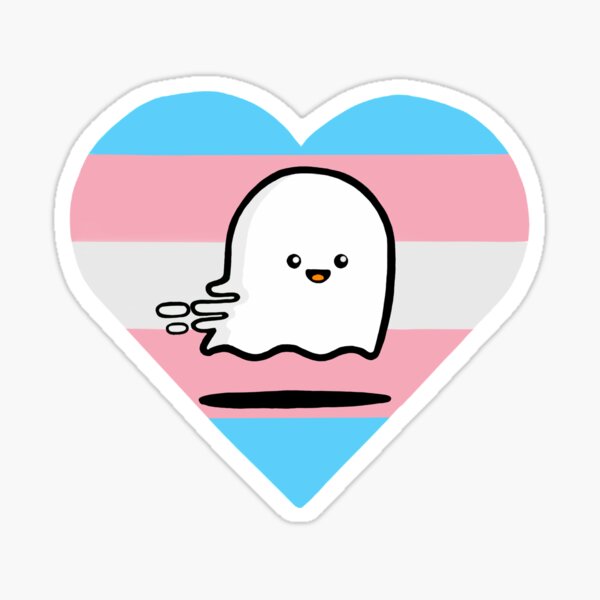 "Trans Ghost Heart" Sticker for Sale by MNahary | Redbubble