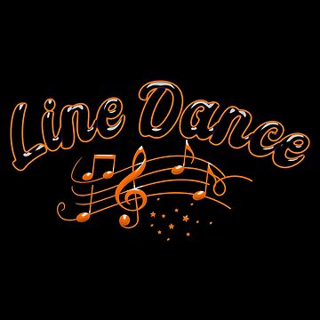 "Line Dance Music - Line Dancing" Sticker by Dubbra | Redbubble