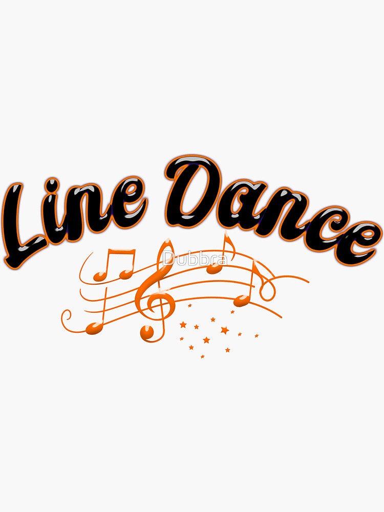 "Line Dance Music - Line Dancing" Sticker by Dubbra | Redbubble