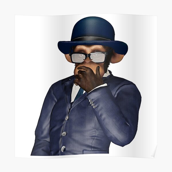 "Monkey Business Classic Cute Monkey in a Suit" Poster by captainpeter ...