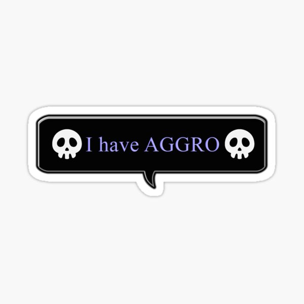 "Aggro" Sticker by Kumorino | Redbubble