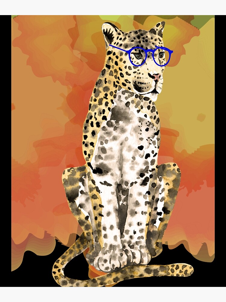 "BIG PUSSY a charming watercolor design of a big sook with glasses ...