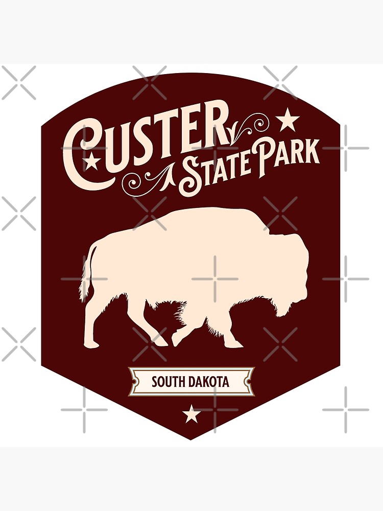 "Vintage Bison Custer State Park Black Hills South Dakota" Poster for ...