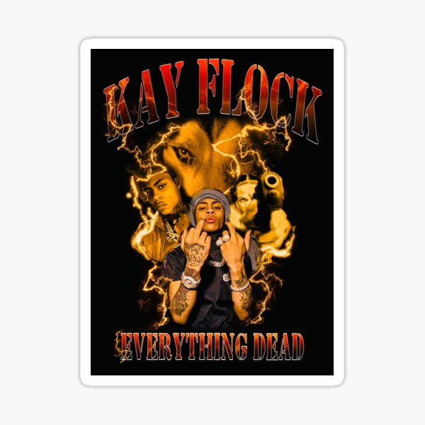 "Kay flock graphic Bootleg Design 2" Sticker for Sale by MadeBy Society ...