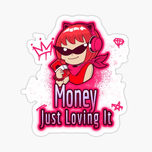 "Money Just Loving It Kawaii Chibi Anime White" Sticker for Sale by ...