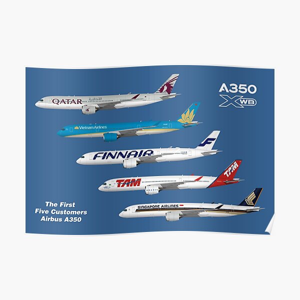 Poster: Airbus A350 | Redbubble