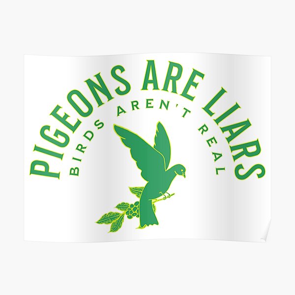 "Pigeons Are Liars Birds Are Not Real" Poster for Sale by frigamribe88 ...