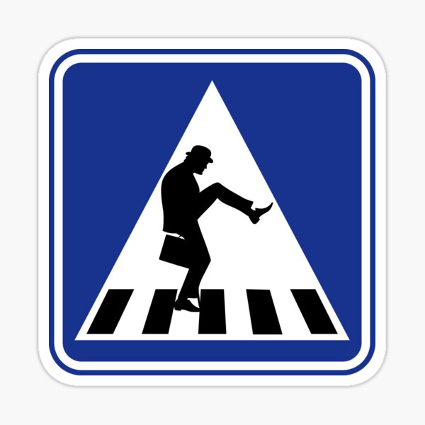"Silly walk sign" Sticker for Sale by AAA-Ace | Redbubble
