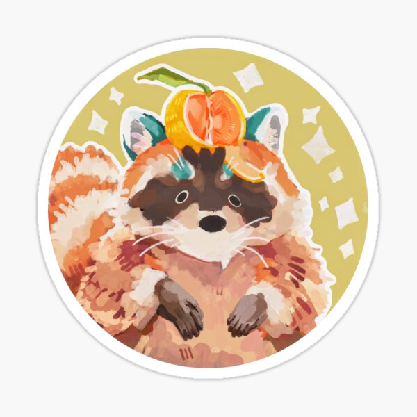"Garbage Buddy Eggs Racoon" Sticker by steamedeggs | Redbubble