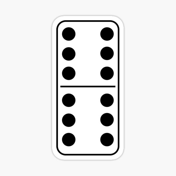 "Dominoes Player Double 6 Domino" Sticker for Sale by weirdrelatives ...