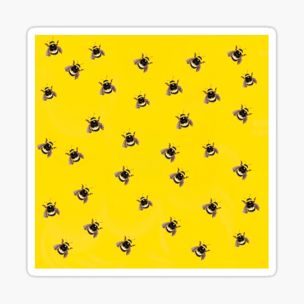 "Golden Honey Bees" Sticker by JuleZ54 | Redbubble