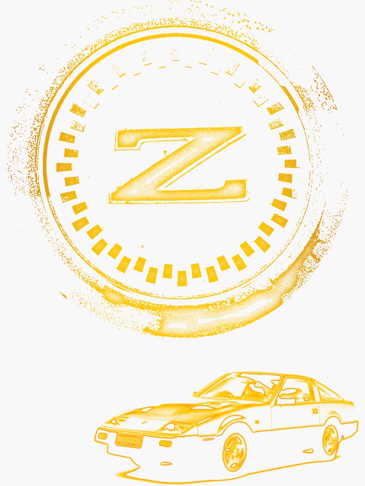 "Z Badge and 300ZX Z31 - Gold" Sticker for Sale by DatsunStyle | Redbubble