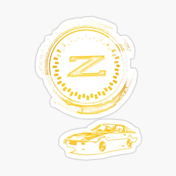 "Z Badge and 300ZX Z31 - Gold" Sticker for Sale by DatsunStyle | Redbubble