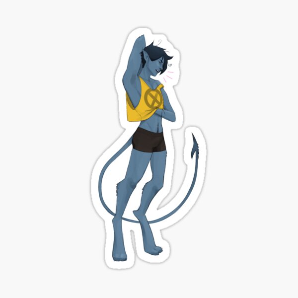 "wakey wakey (nightcrawler, kurt wagner)" Sticker for Sale by ziireaux ...
