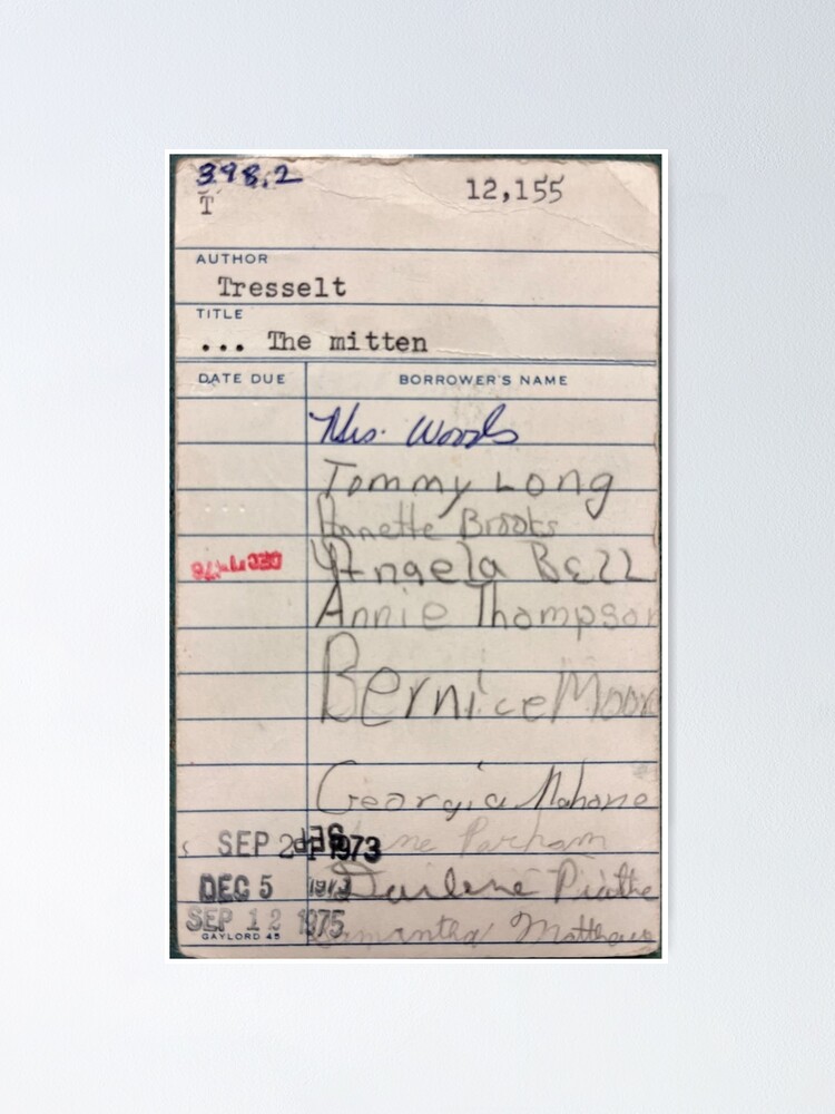 "Vintage Library Card" Poster for Sale by MursyHill | Redbubble