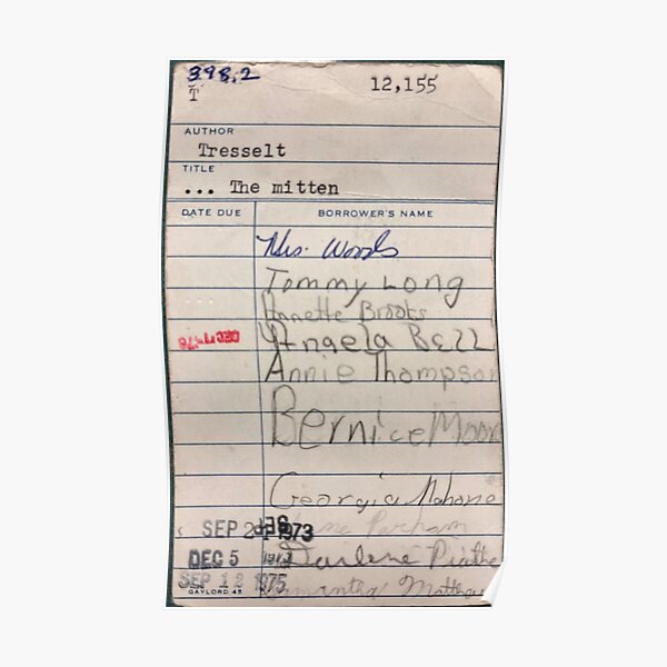 "Vintage Library Card" Poster for Sale by MursyHill | Redbubble