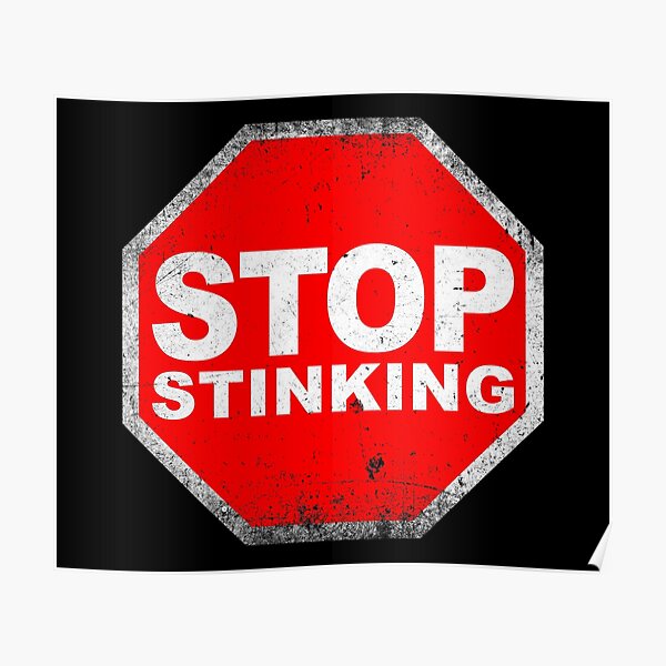 "Hör auf zu stinken (Stop The Stink • Vintage Stop Road Sign • Cooles ...