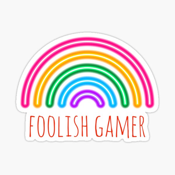 "rainbow foolish gamer " Sticker for Sale by bestizeyy | Redbubble