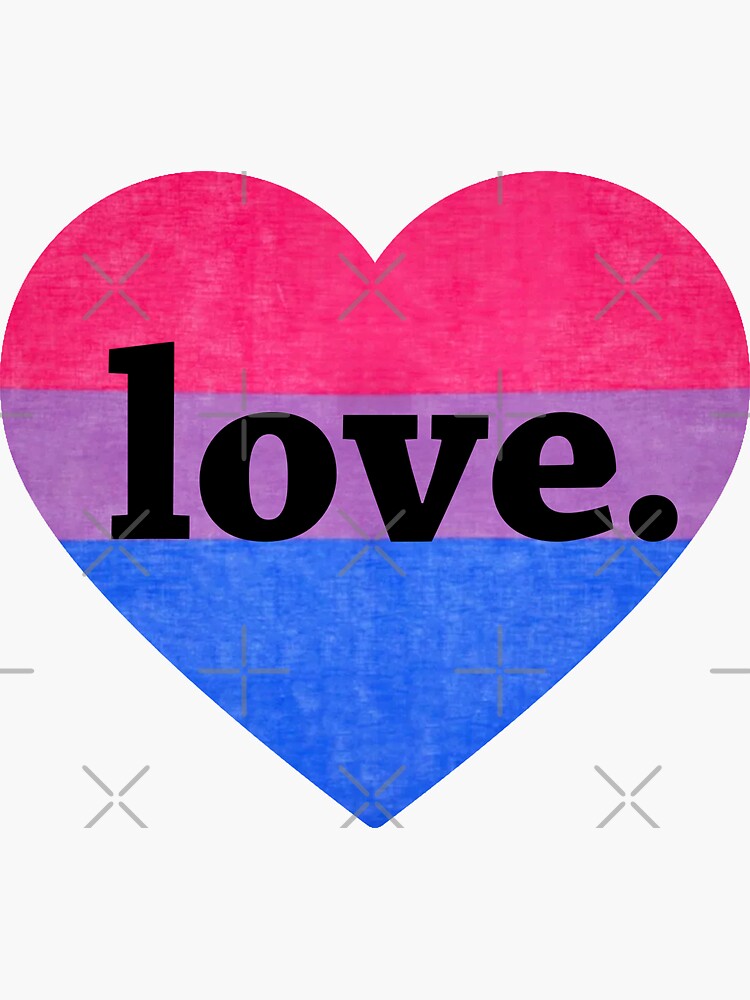 "Pride Sticker Rainbow Heart LGBT Bisexual Flag Bi Love Laptop Decal ...
