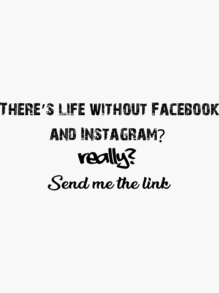 "Life without social media?" Sticker by Tui-Design | Redbubble