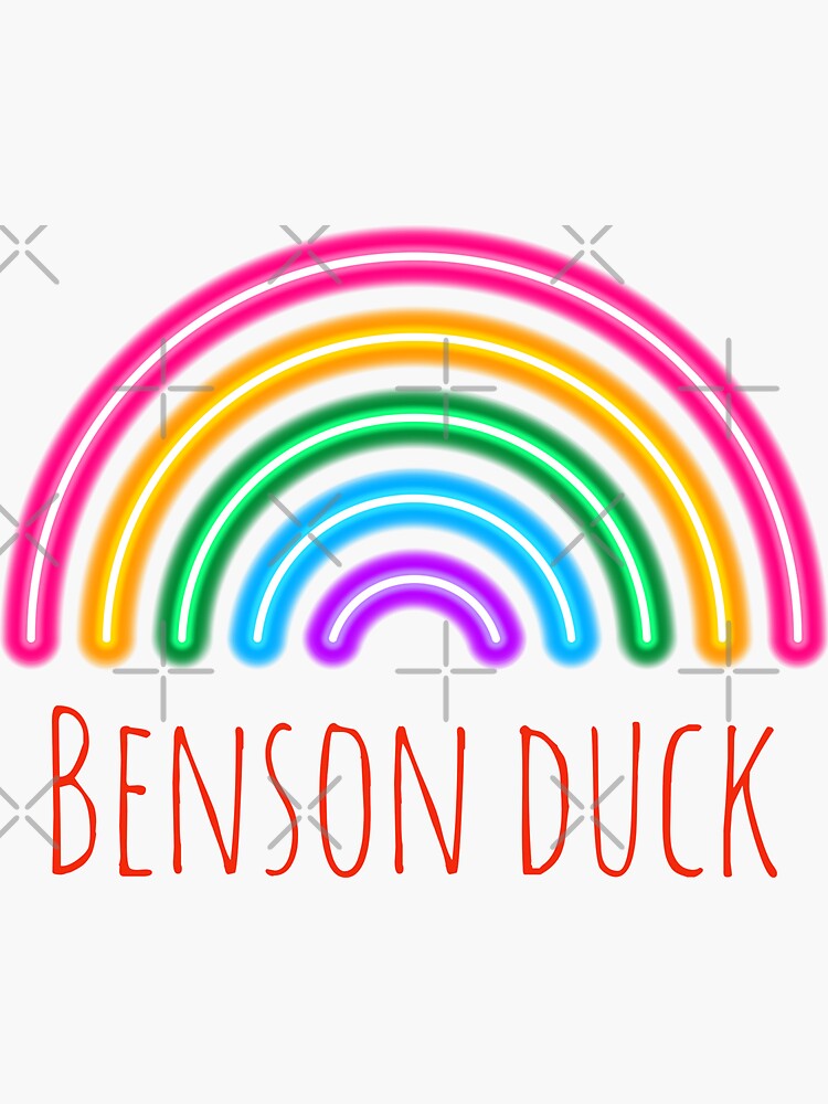 "rainbow Benson duck" Sticker by bestizeyy | Redbubble