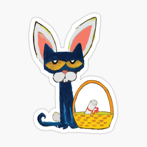 "Pete the Cat Easter Read Aloud " Sticker by Bonobofy | Redbubble