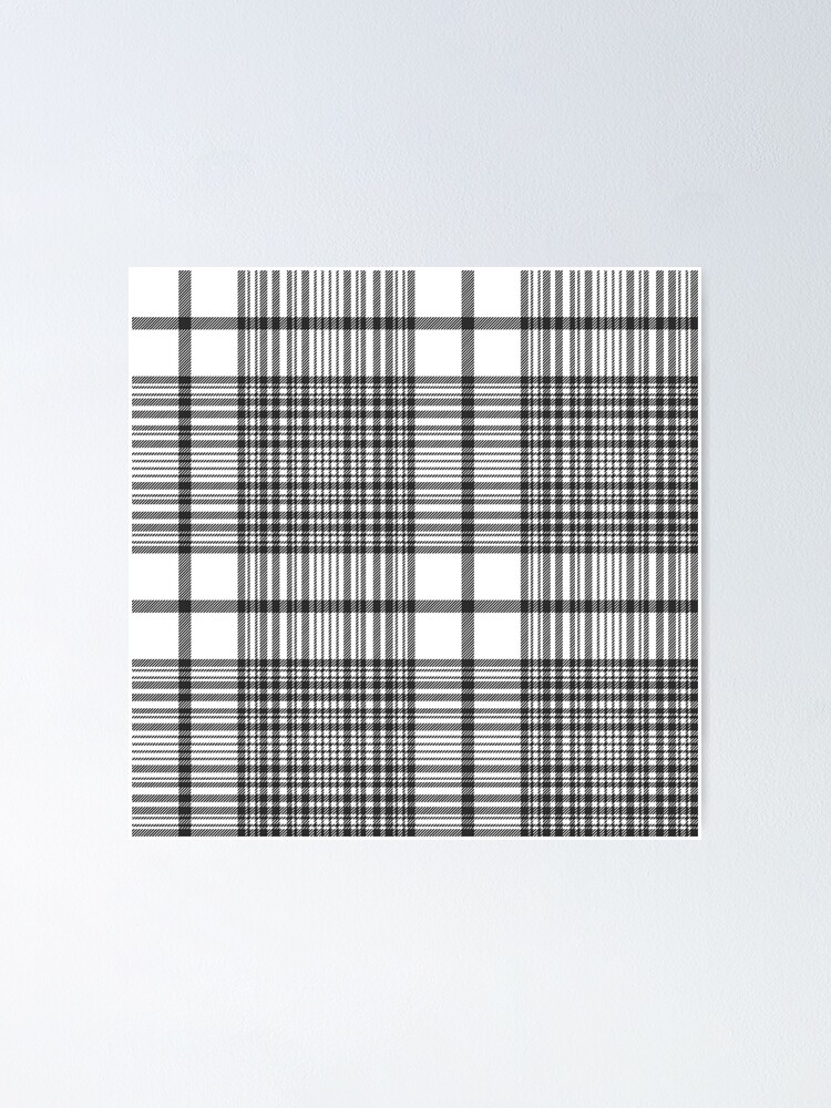 "Plaid Pattern in Black and White" Poster for Sale by LifeIsGood9 ...