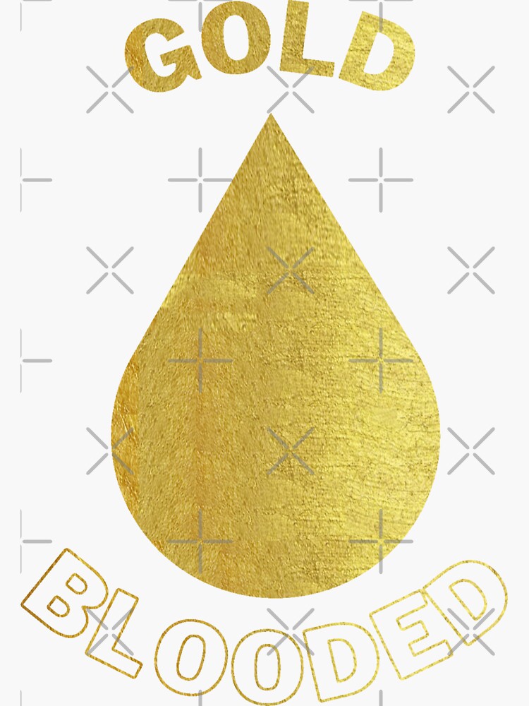 "Gold Blooded" Sticker by FallenFeline | Redbubble