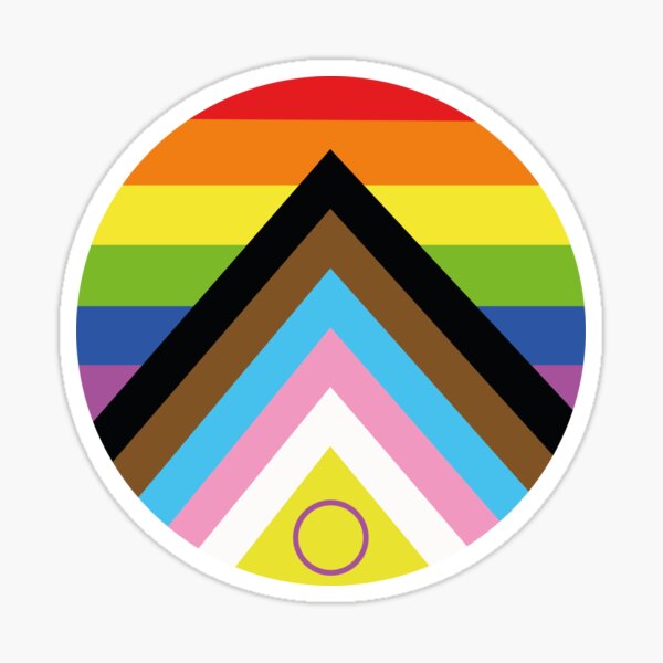 "Progress Pride Flag Circular Design" Sticker for Sale by ainebethell ...