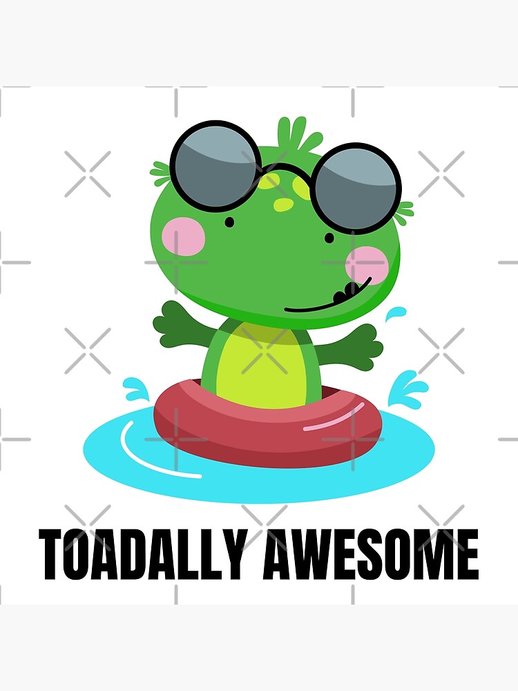 "Cute frog drawing, toadally awesome" Poster for Sale by ...