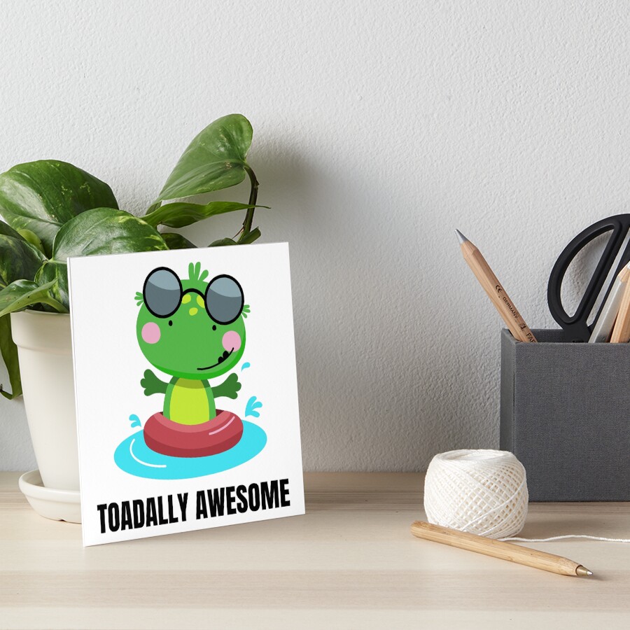 "Cute frog drawing, toadally awesome" Art Board Print for Sale by ...