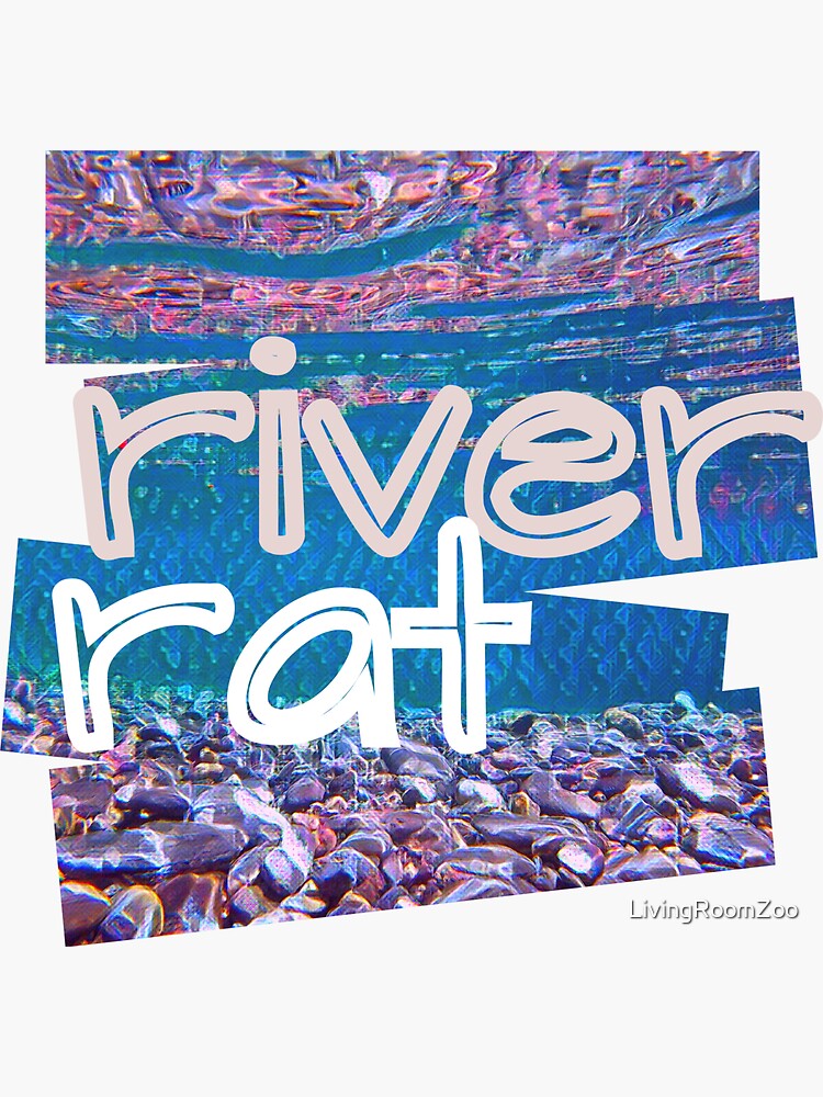 "River Rat" Sticker by LivingRoomZoo | Redbubble