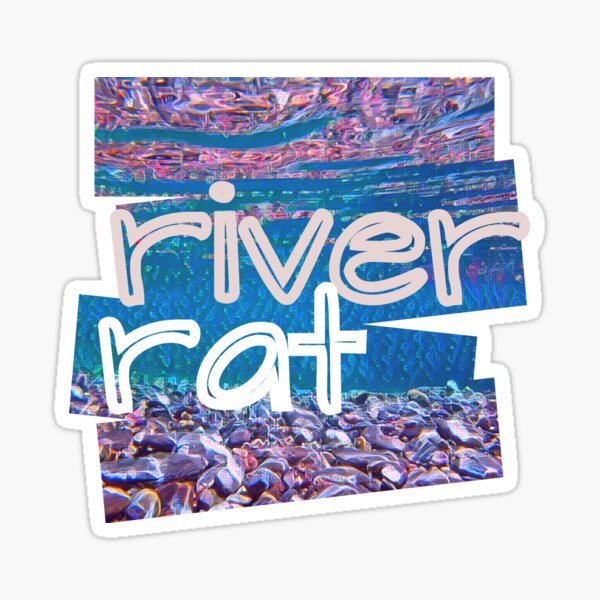 "River Rat" Sticker by LivingRoomZoo | Redbubble