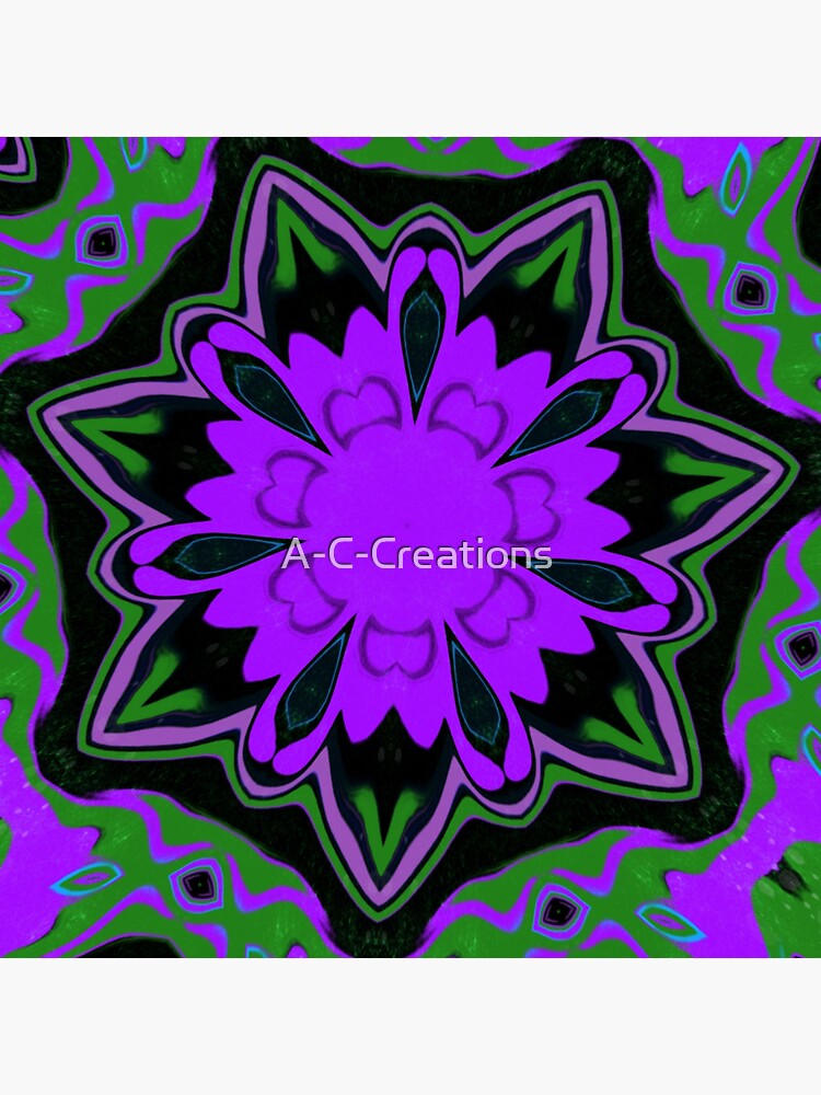 "Digital Art Mandala Lucas flower" Sticker by A-C-Creations | Redbubble