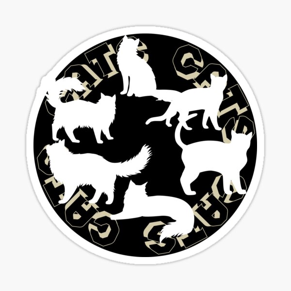 "Circle of cats white" Sticker by bokushin | Redbubble
