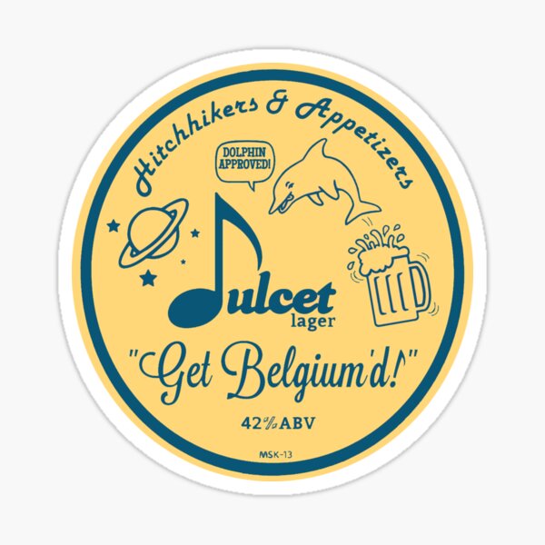 "Hitchhikers & Appetizers Dulcet Lager Round Blue" Sticker for Sale by ...