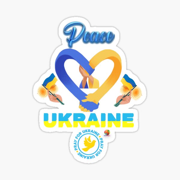 "Peace For Ukraine War Russia" Sticker by OliDesigns | Redbubble
