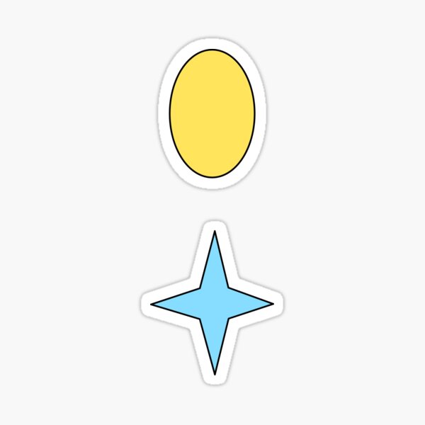"Jem - Star Oval" Sticker by braeprint | Redbubble