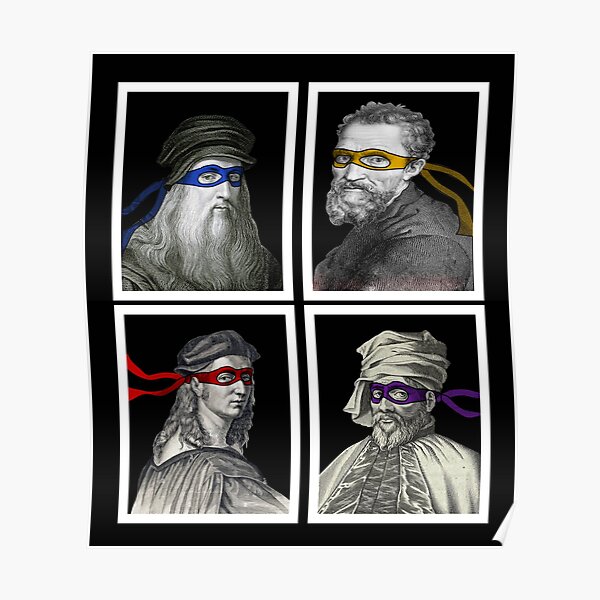 "Ninja Artists Leonardo Donatello Raphael Michelangelo Parody ...
