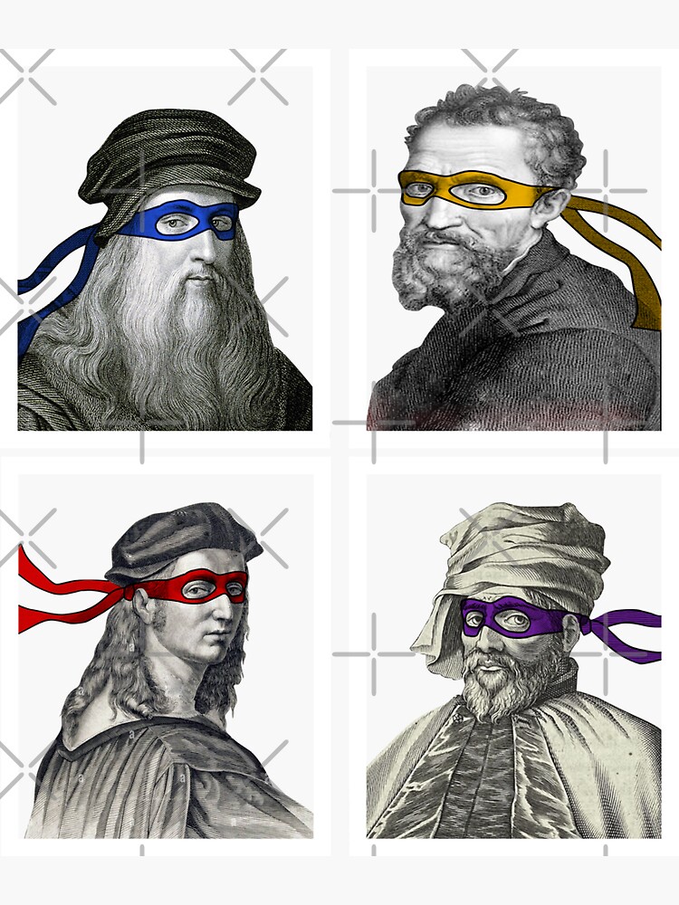 "Ninja Artists Leonardo Donatello Raphael Michelangelo Parody ...