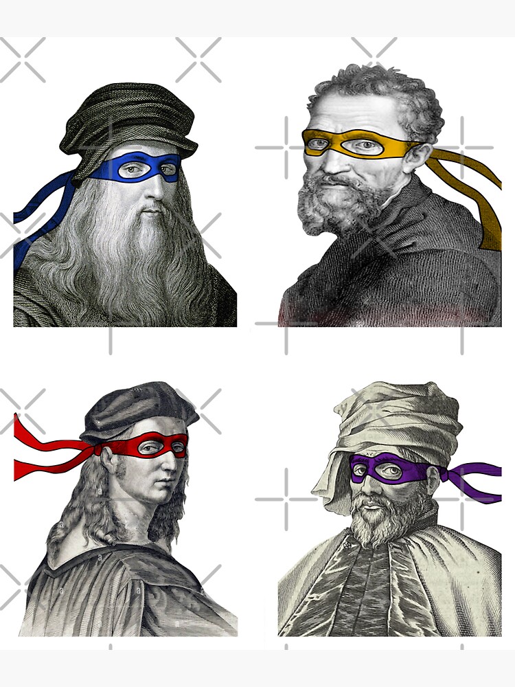"Ninja Artists Leonardo Donatello Raphael Michelangelo Parody ...