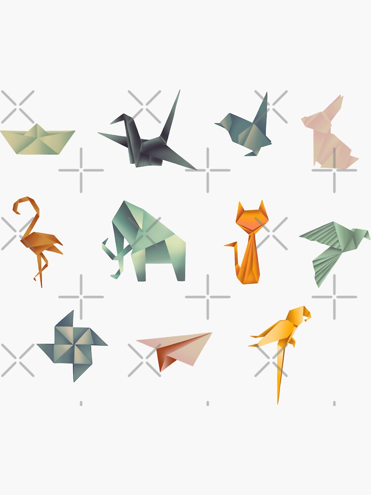 "Origami" Sticker by MartaC2 | Redbubble