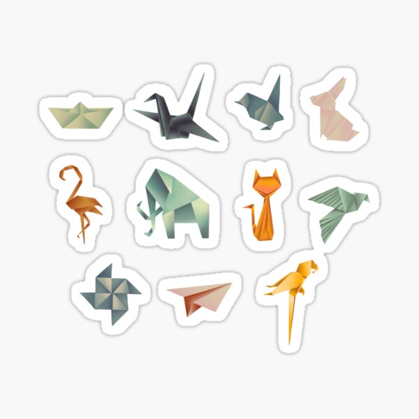 "Origami" Sticker by MartaC2 | Redbubble
