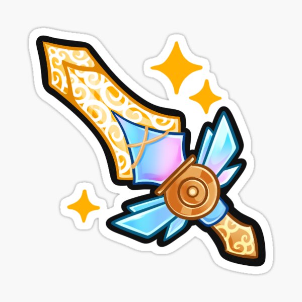 "Golden blue sword" Sticker for Sale by ThatsAndriana | Redbubble