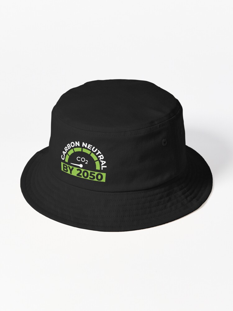 "Carbon Neutral by 2050" Bucket Hat for Sale by Jackrabbit Rituals ...