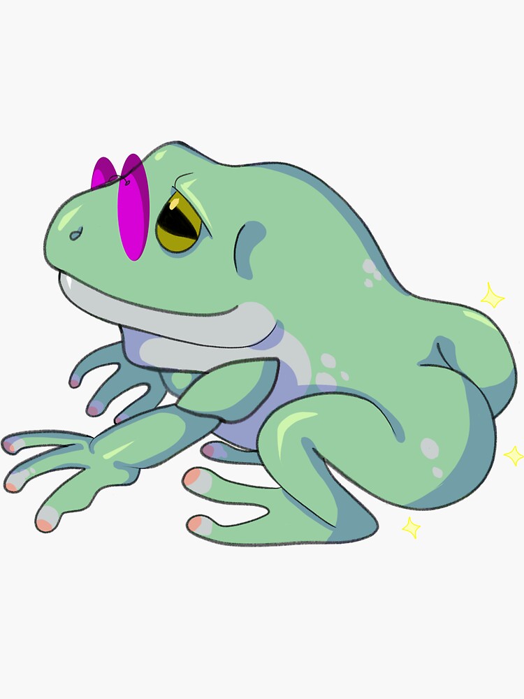 "Dumpy Frog" Sticker by Picopossum | Redbubble