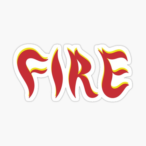 "On Fire Hot wallpaper merch" Sticker for Sale by ZooOfArt | Redbubble