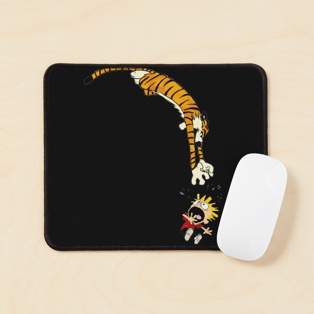 "hobbes pouncing on Calvin " Sticker for Sale by Whitetailcrafts ...