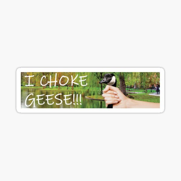 "I Choke Geese!" Sticker for Sale by spaghetticanoe | Redbubble